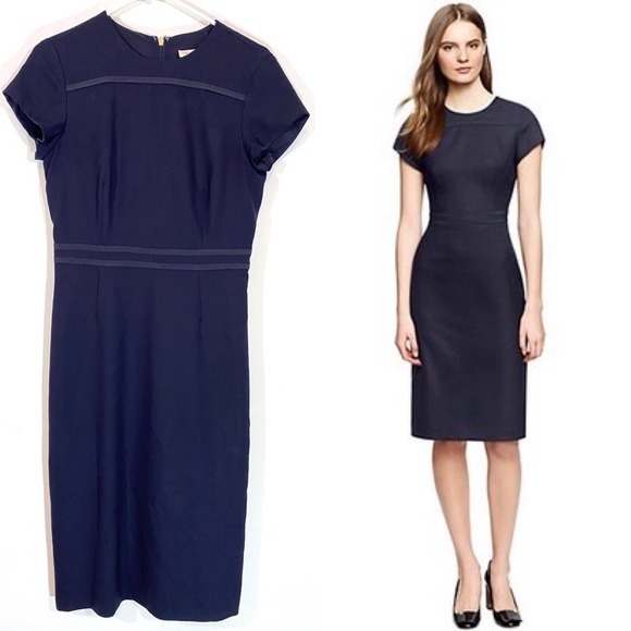 Tory Burch | Dresses | Tory Burch Portia Navy Sheath Dress 6 | Poshmark